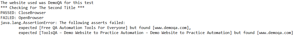How To Use Testng Asserts With Selenium To Perform Validation